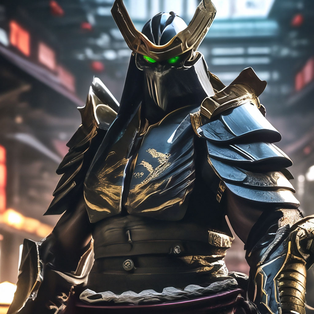 "Shredder, Oroku Saki, muscular samurai-like, Japanese, armored ...