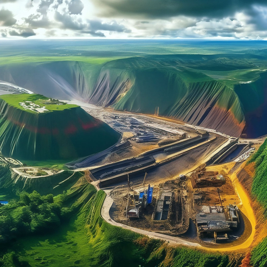 "Mining in the congo Democratic Republic, 10000000 colors, hyperrealism ...