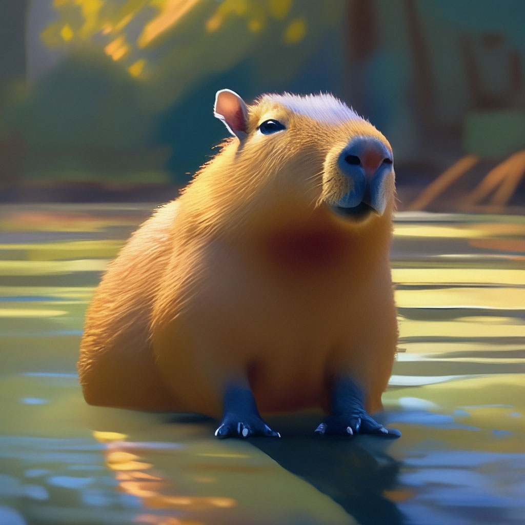 "The capybara is tired of being a capybara" — image created in Shedevrum