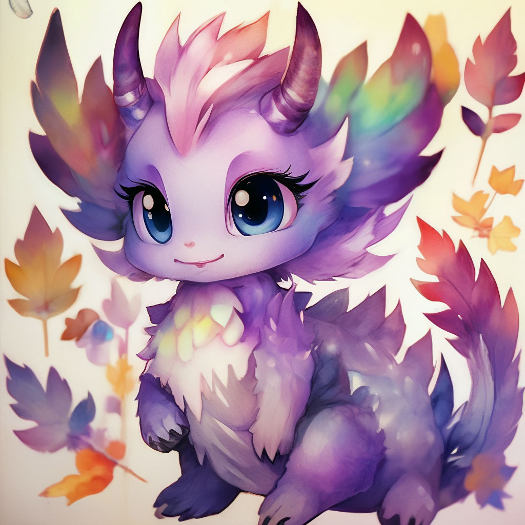 "💜Dragon Amethyst💜 reference sheet, cute, fluffy dragon made of ...