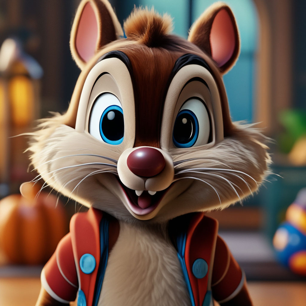 "Whizz from the cartoon Chip and Dale" — image created in Shedevrum