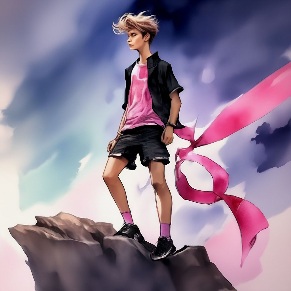 "Watercolor, a handsome young skinny guy sixteen years old with a ...