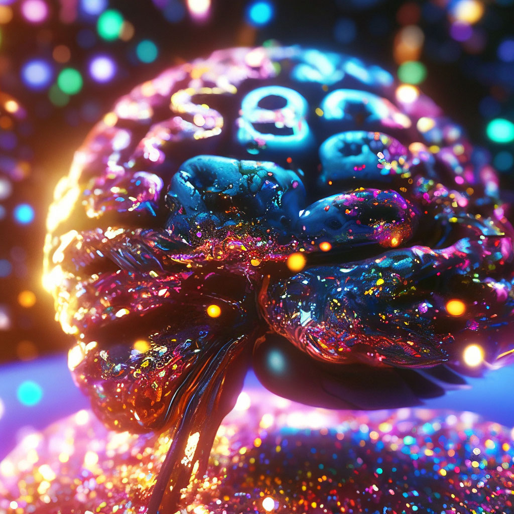 "Human brain day brain glitter,professional photo, beautiful,3d ...