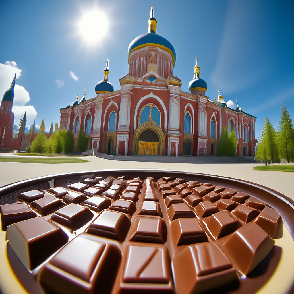 "Babaevsky chocolate is good quality" — image created in Shedevrum