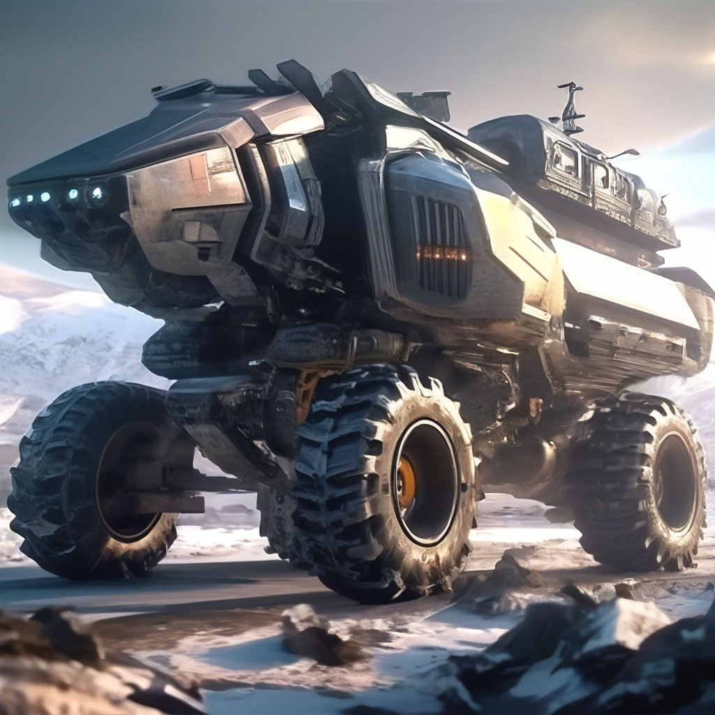 "A super-modern giant all-terrain vehicle with the possibility of long ...