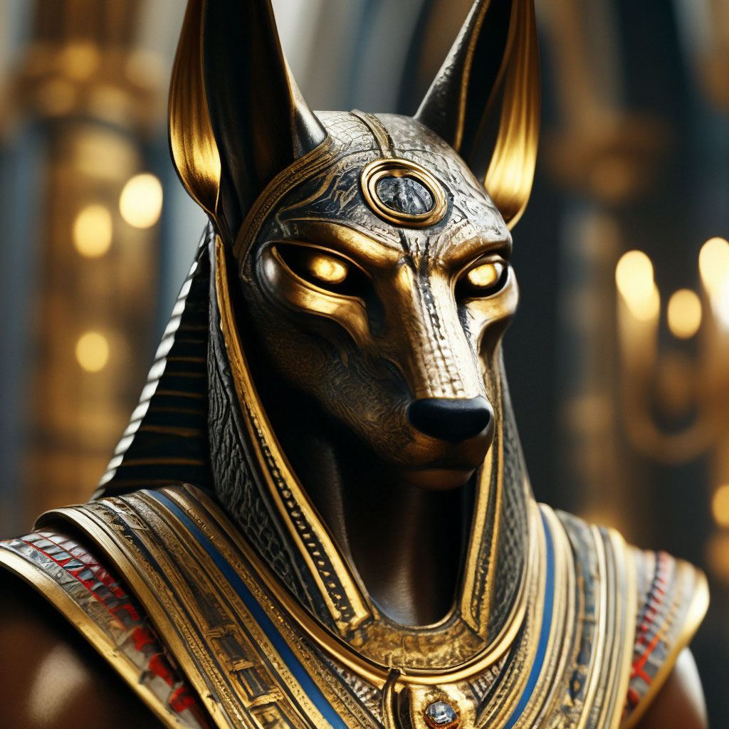 "Anubis cinematic, hyperdetalization, real photo. 4D professional photo ...