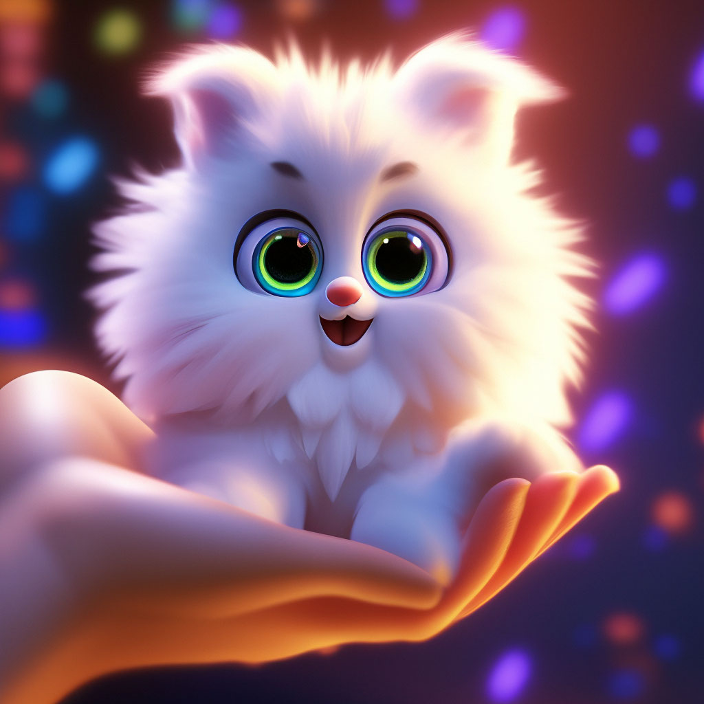 "Charlie fluff, realistic, fabulous fluffy cute, affectionate animal ...