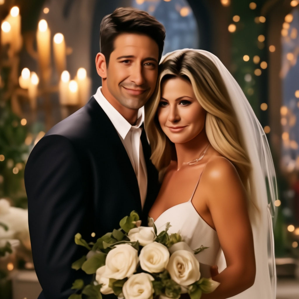 "👩‍ ️‍👨 Ross and Rachel get married from the TV series friends ...