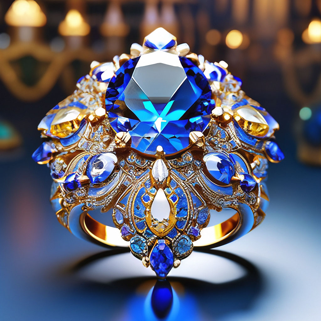 "Arabic-style jewelry, blue gold, platinum, citrine, sapphire, amber ...