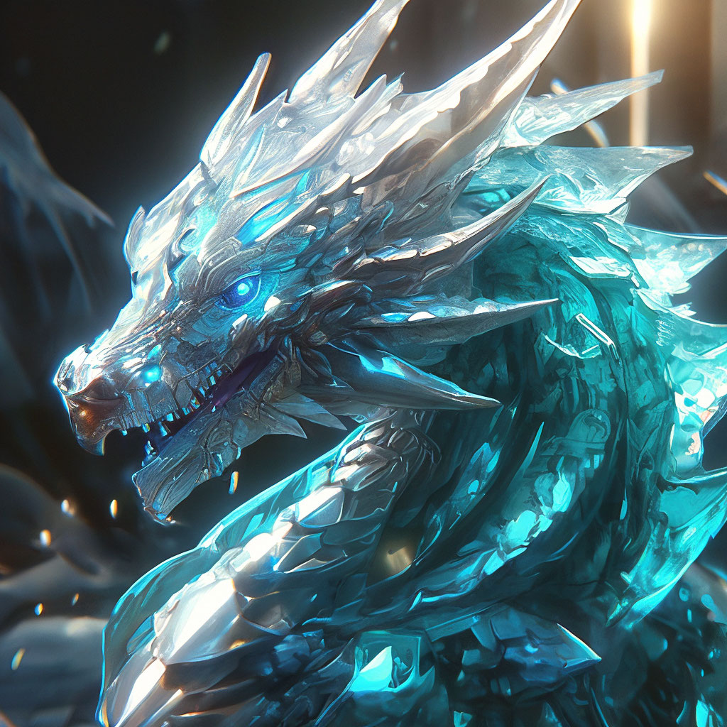 "Crystal dragon" — image created in Shedevrum