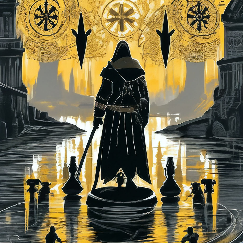 "A rook with shields floats on the river, Scandinavian runes, strokes ...