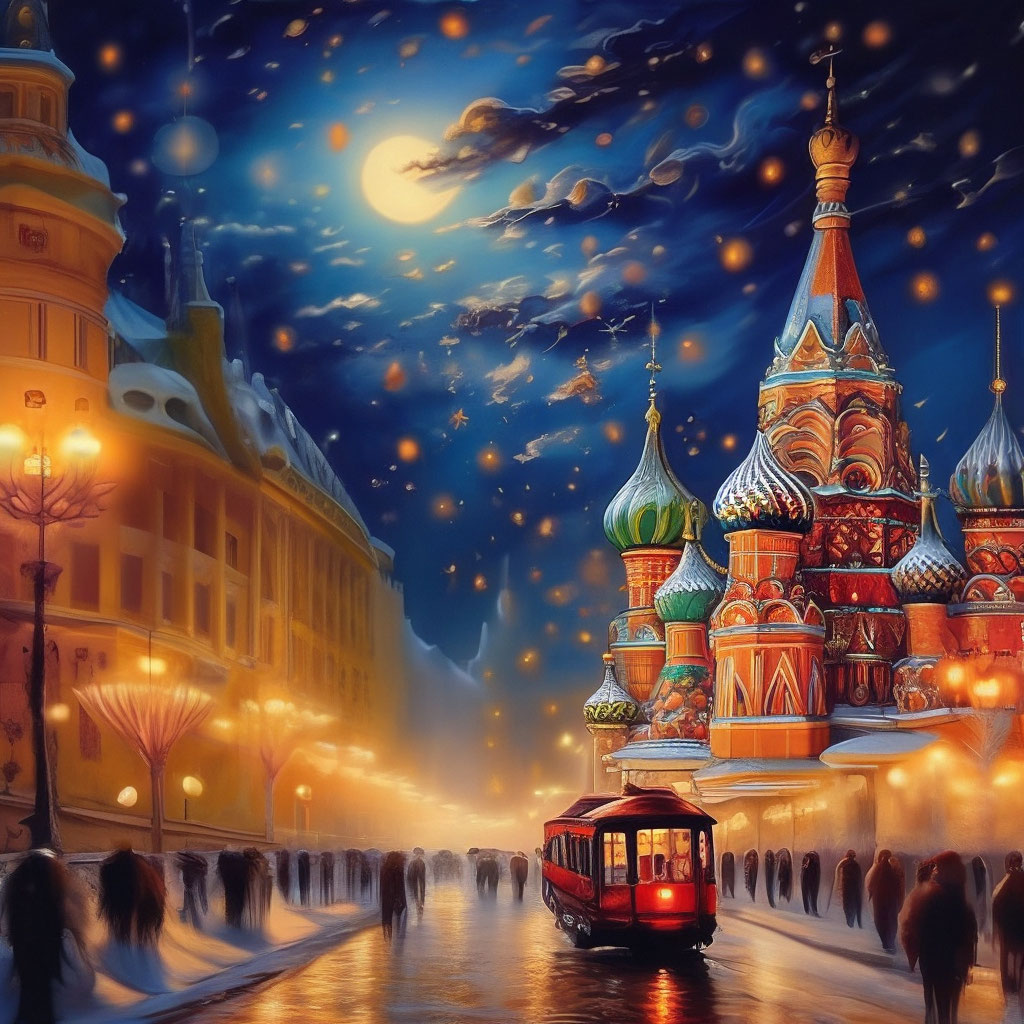 "Good night, Russian!" — image created in Shedevrum