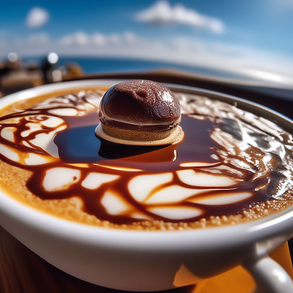 "Coffee-based dessert, aesthetically pleasing, beautiful, realistic ...