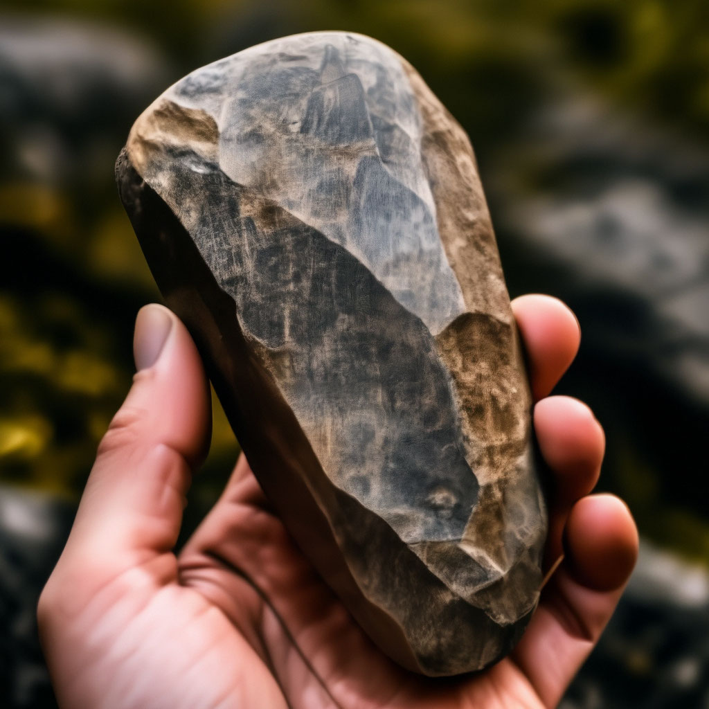 "Stone axe paleolithic" — image created in Shedevrum