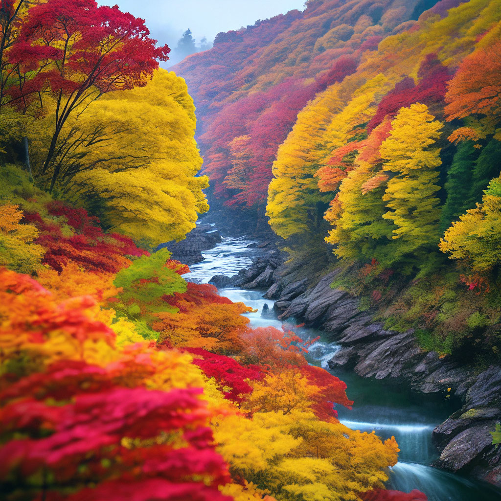 "Clear weather. Maple Dwarf Maples of different breeds autumn forest ...