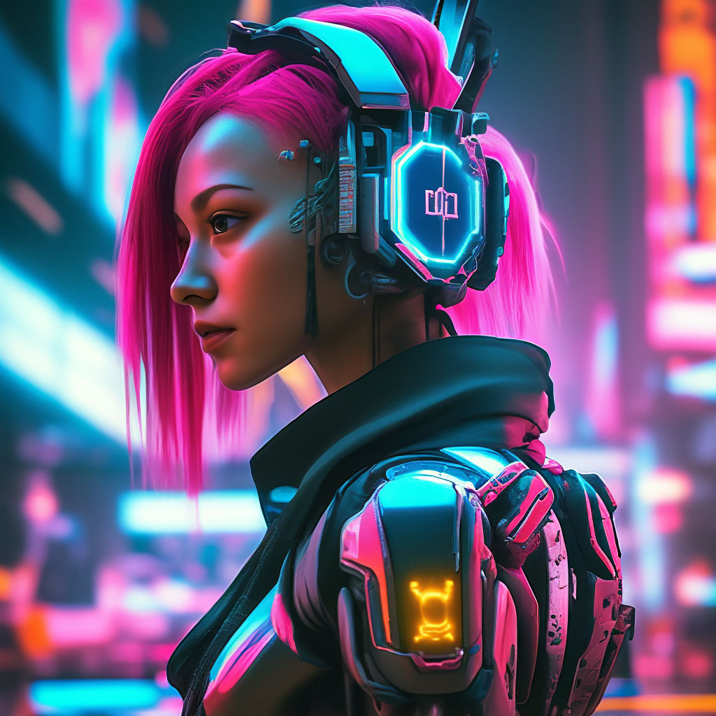 "Cool cyberpunk avtar" — image created in Shedevrum