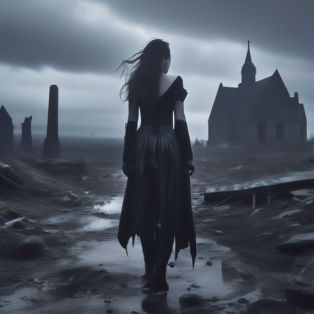 "Gothic, darkness, gloom, girl , realistic, 4k, aesthetically pleasing ...