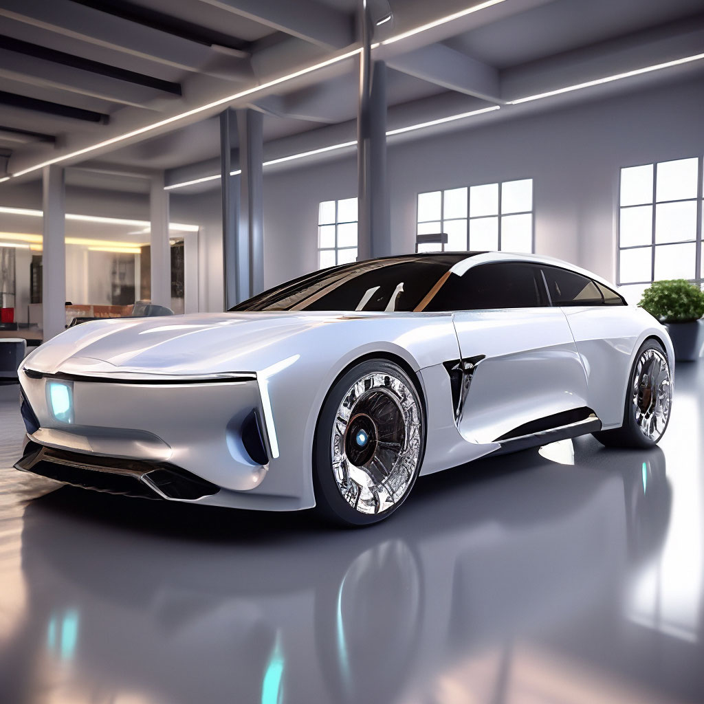 "Futuristic White Electric car-cargo hypercar-Rolls-Royce-BMW-Audi ...