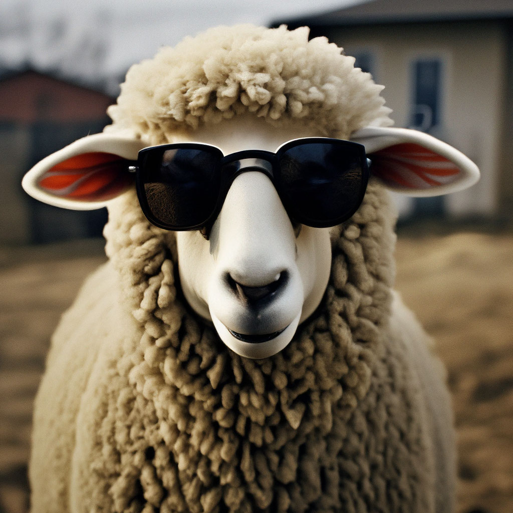 "FBI sheep" — image created in Shedevrum