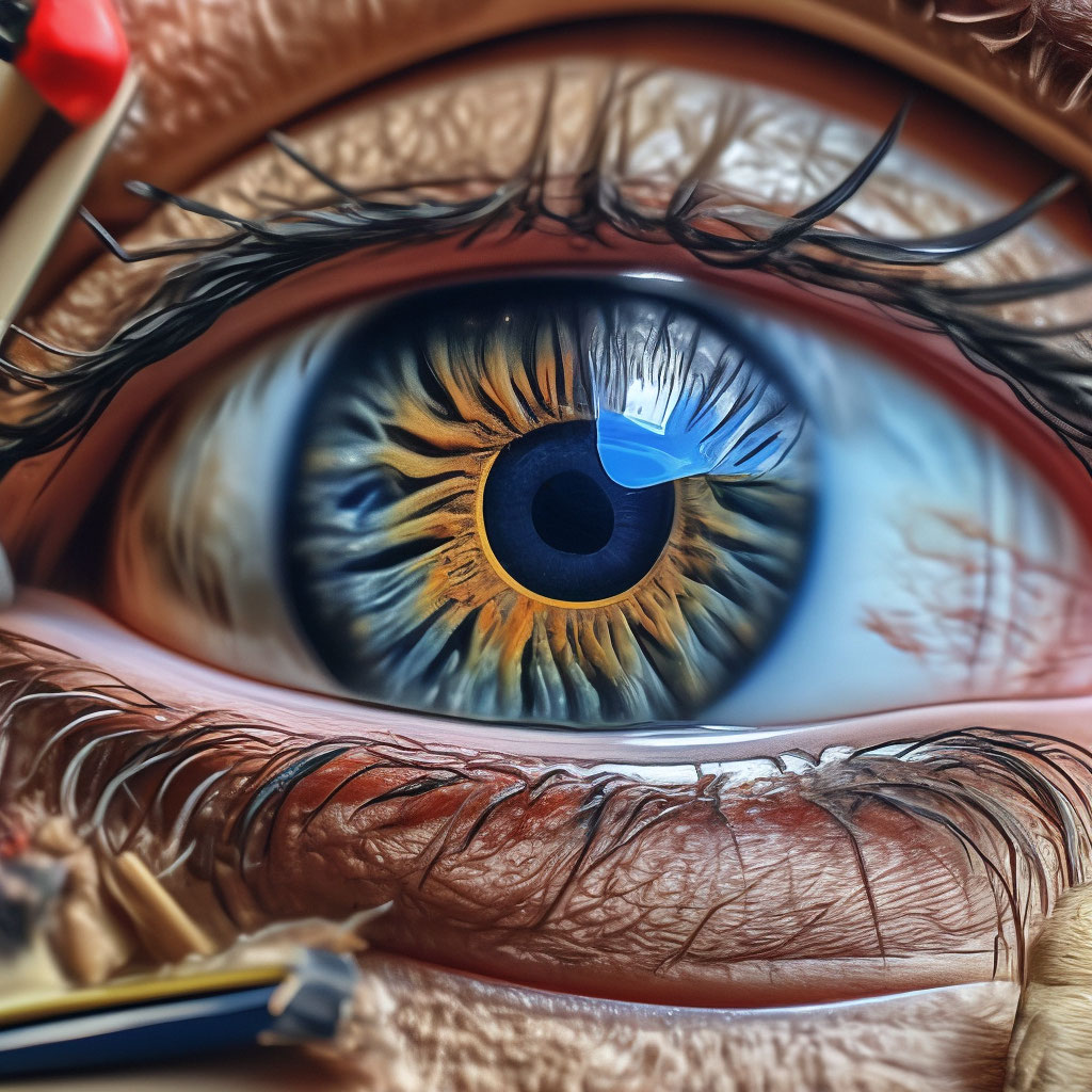 "Eye hyperrealism, photorealism, detailing" — image created in Shedevrum