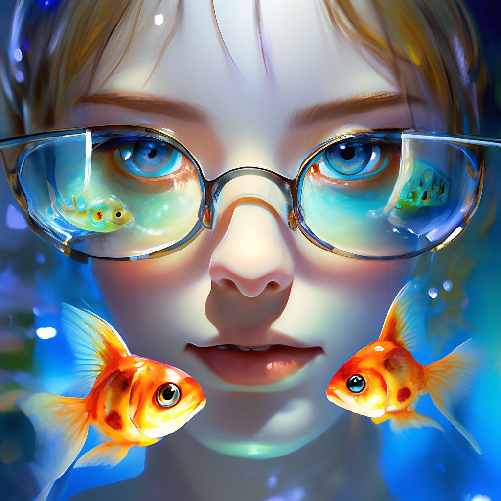 "Hybrid,Computer graphics, digital portrait, close-up,watercolor, fine ...