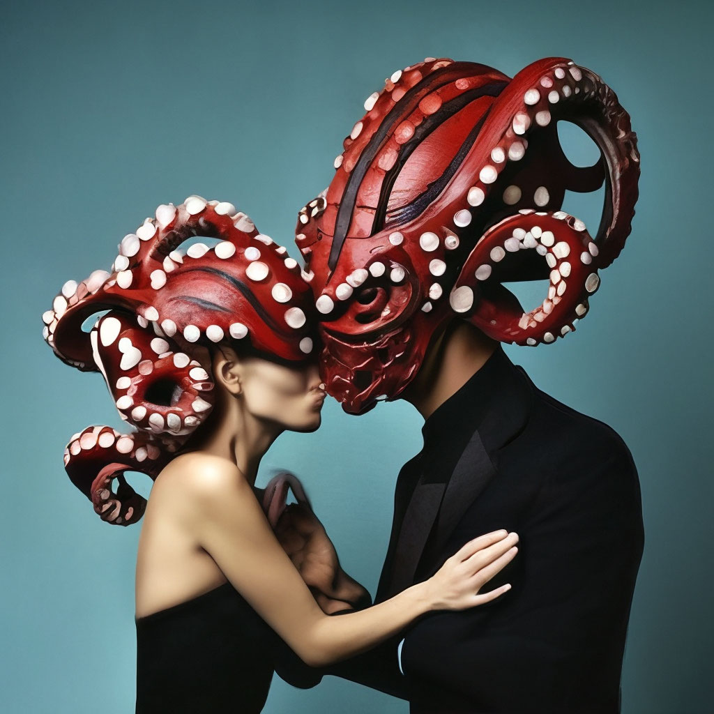 "Carcharadon megalomaniac octopus art mask vogue antropomorpf vogue ...
