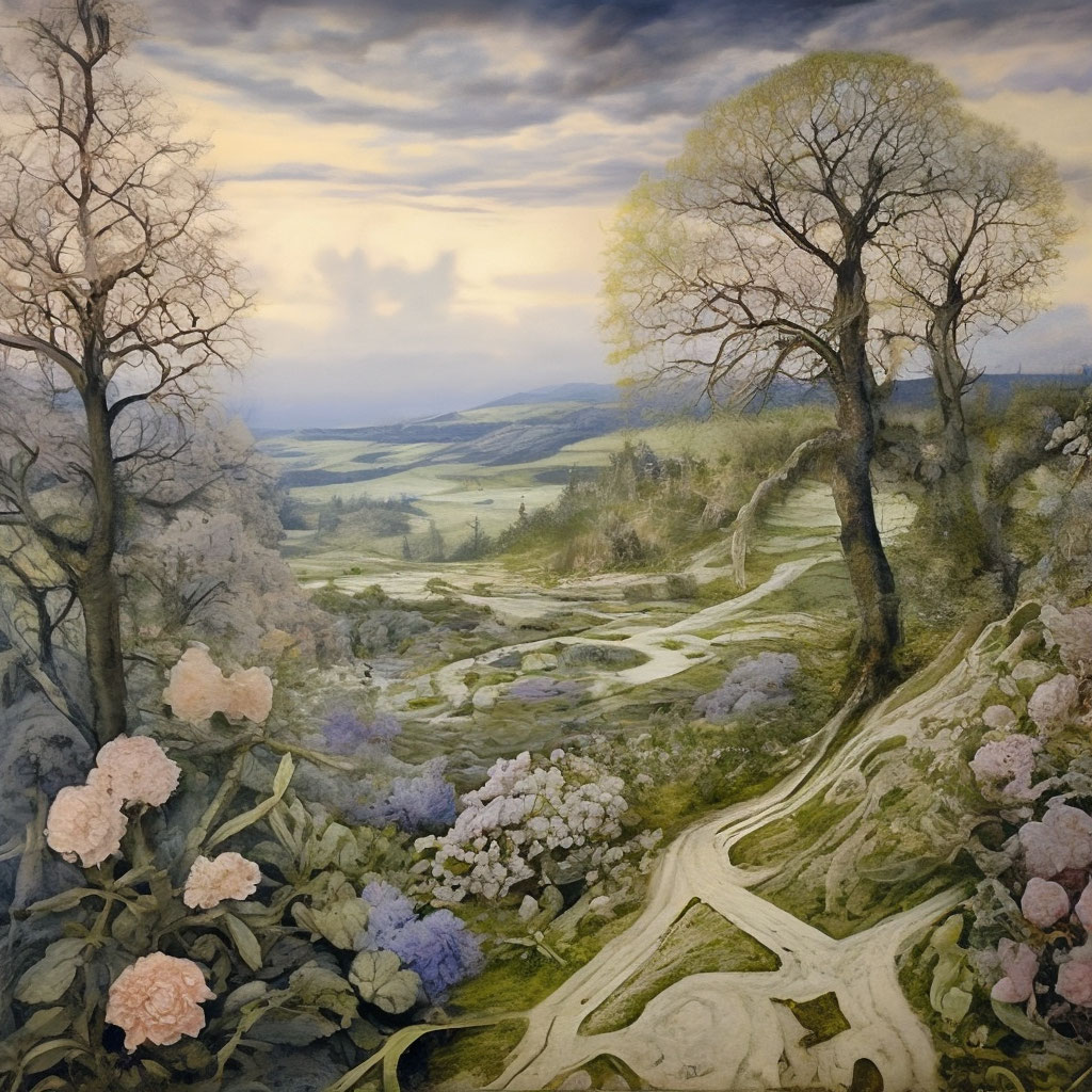 ". lace ornament, pastels, pencils, grotesque, grunge, landscape ...