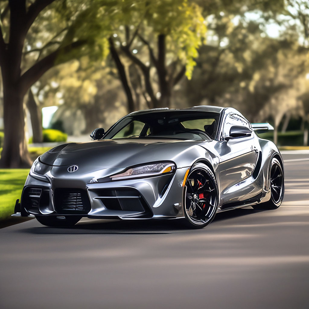"Toyota supra grey metallic wheels black tinted black transparent ...