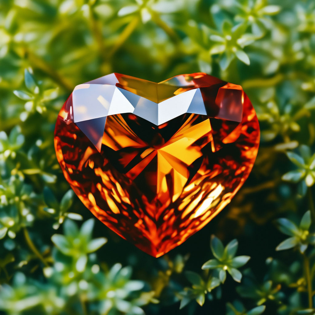 "Topaz from the heart on the green, surrounded by a glade of lacy small ...