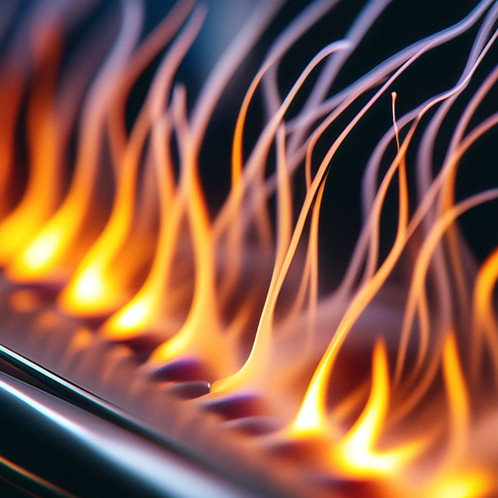 "Laminar flame front macrophotography" — image created in Shedevrum