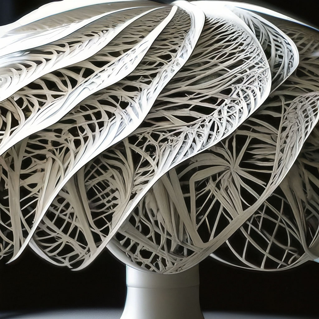 "Engraving, plastic of small shapes , umbrella dome unexpectedly ...