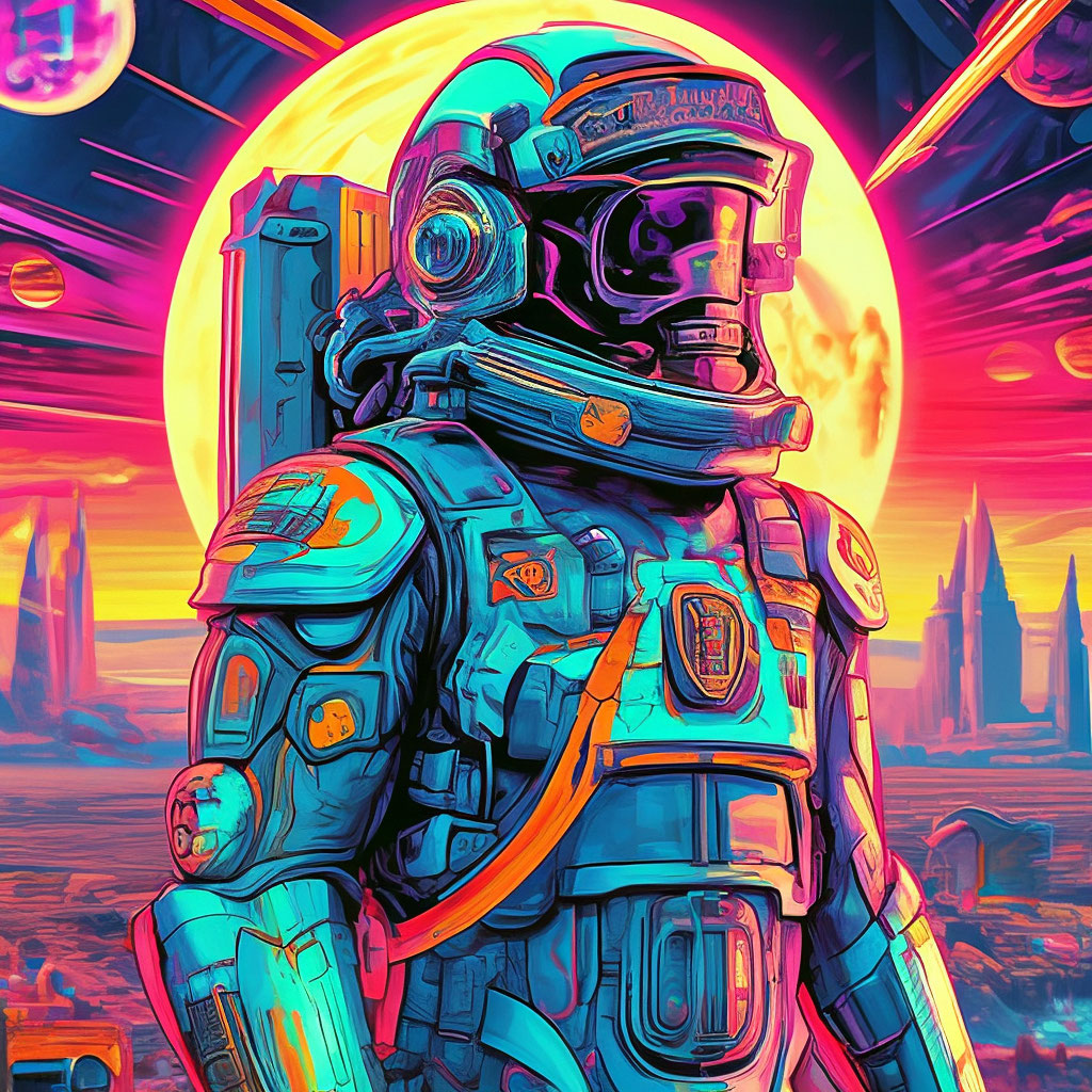"USSR propaganda poster in retro futurism style, synthwave style ...
