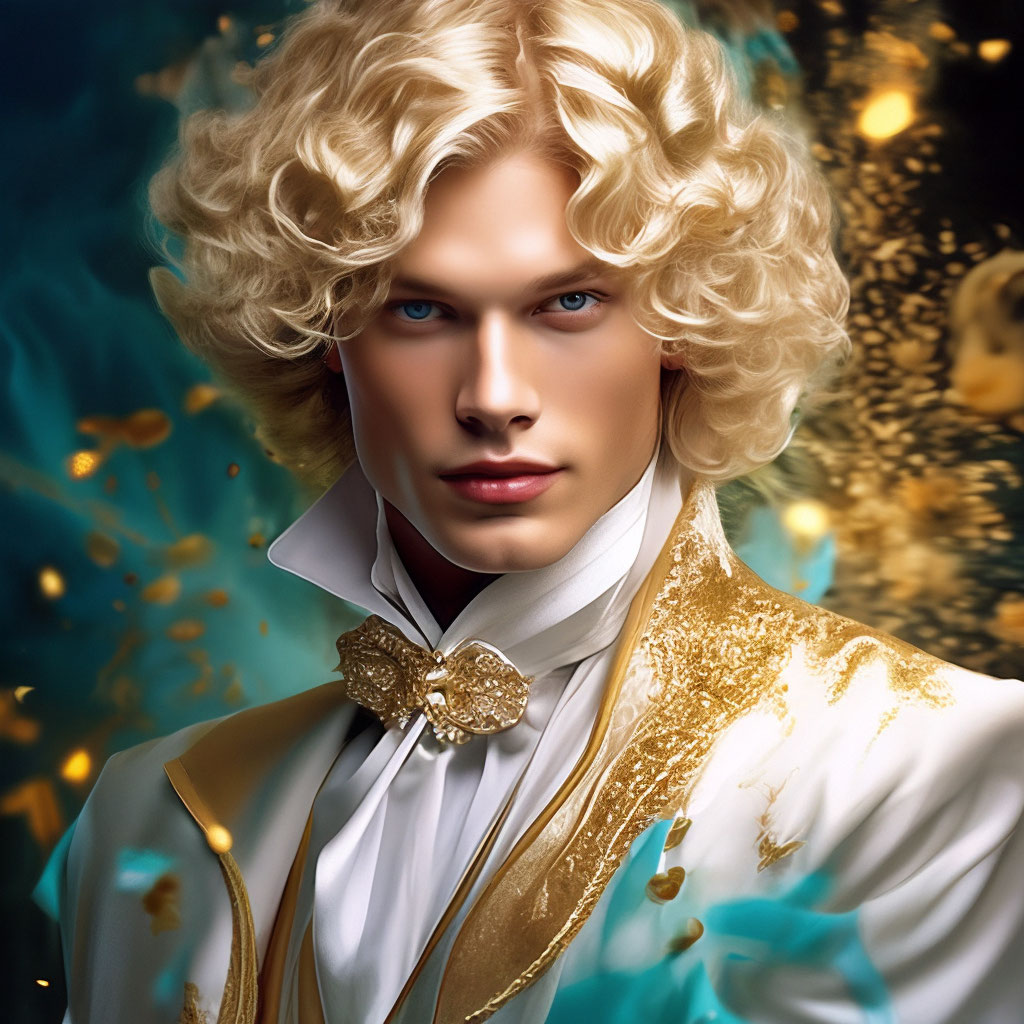 "Handsome blond magician guy 28 years old. chestnut curls, beautiful ...
