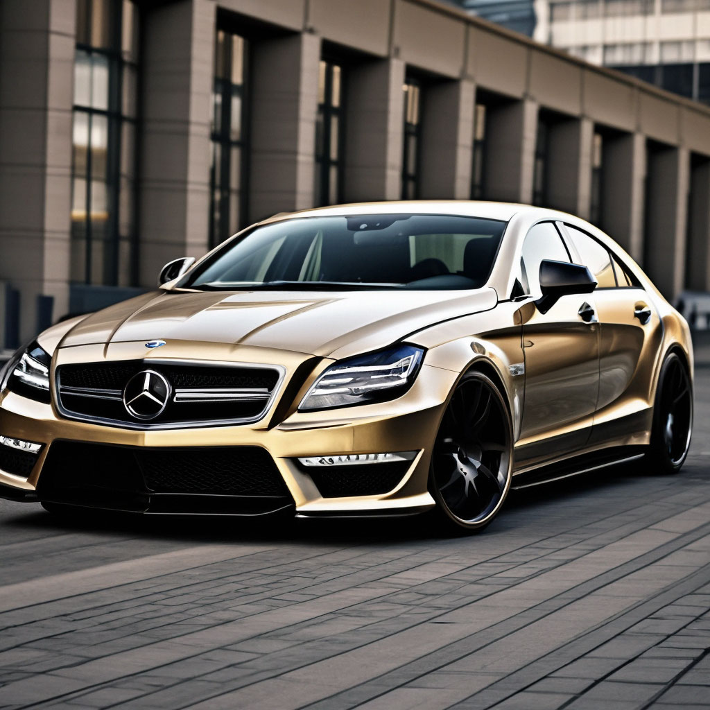 "Mercedes Benz CLS 63 AMG tuning" — image created in Shedevrum