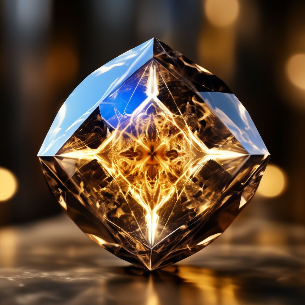 "Plasma glows in the rainbow crystal of the monad fractal geometry ...