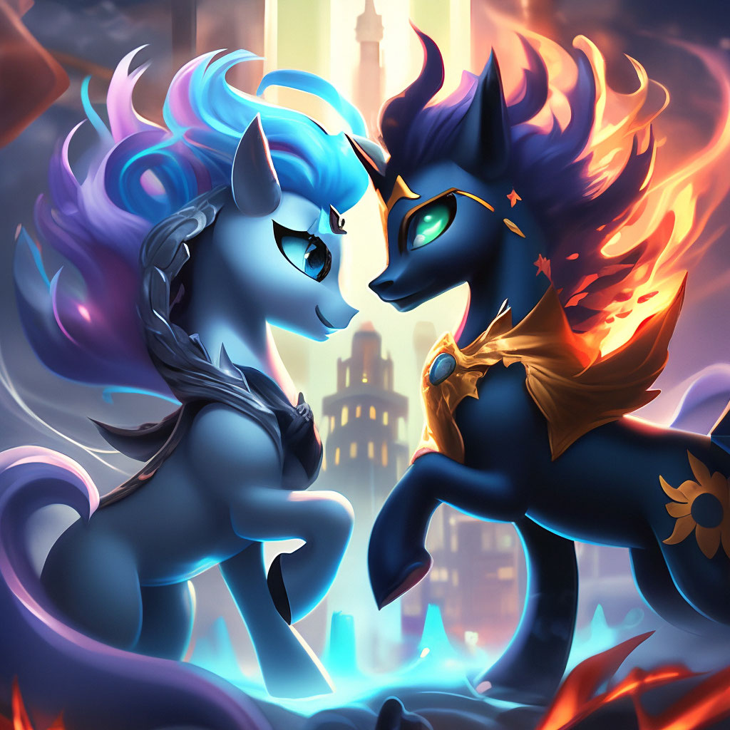 "My little pony, princess of chaos and storm" — image created in Shedevrum