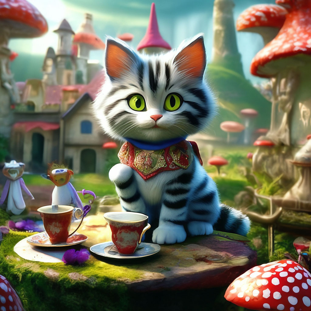 "Czech cat from alice in Wonderland in the village of magic for animals ...