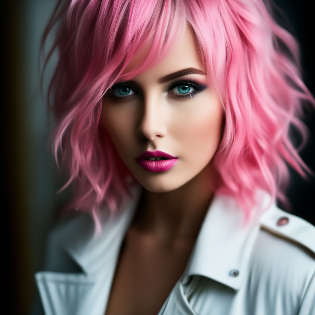 "Professional makeup,model,vogue, ArtMix,girl ,pink rhinestone hair ...