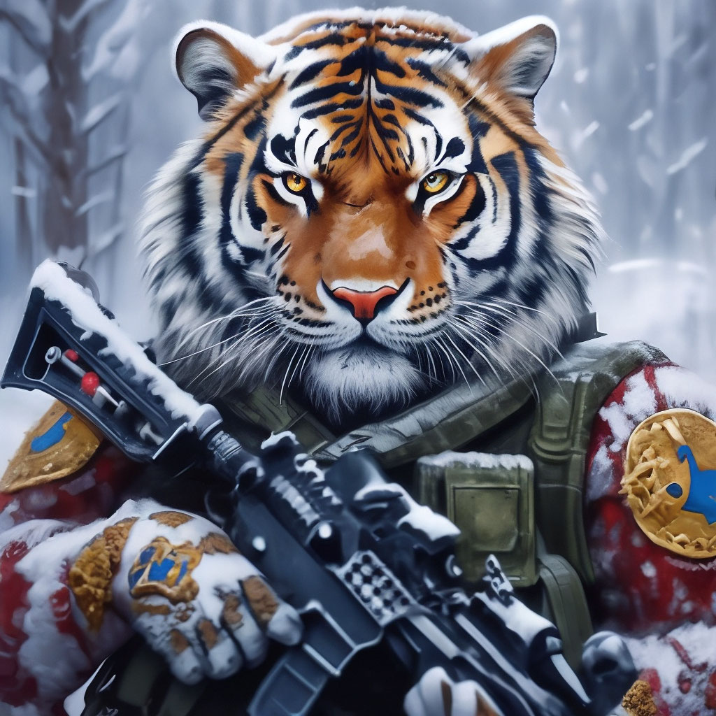 "Tiger of Special Forces Russia" — image created in Shedevrum