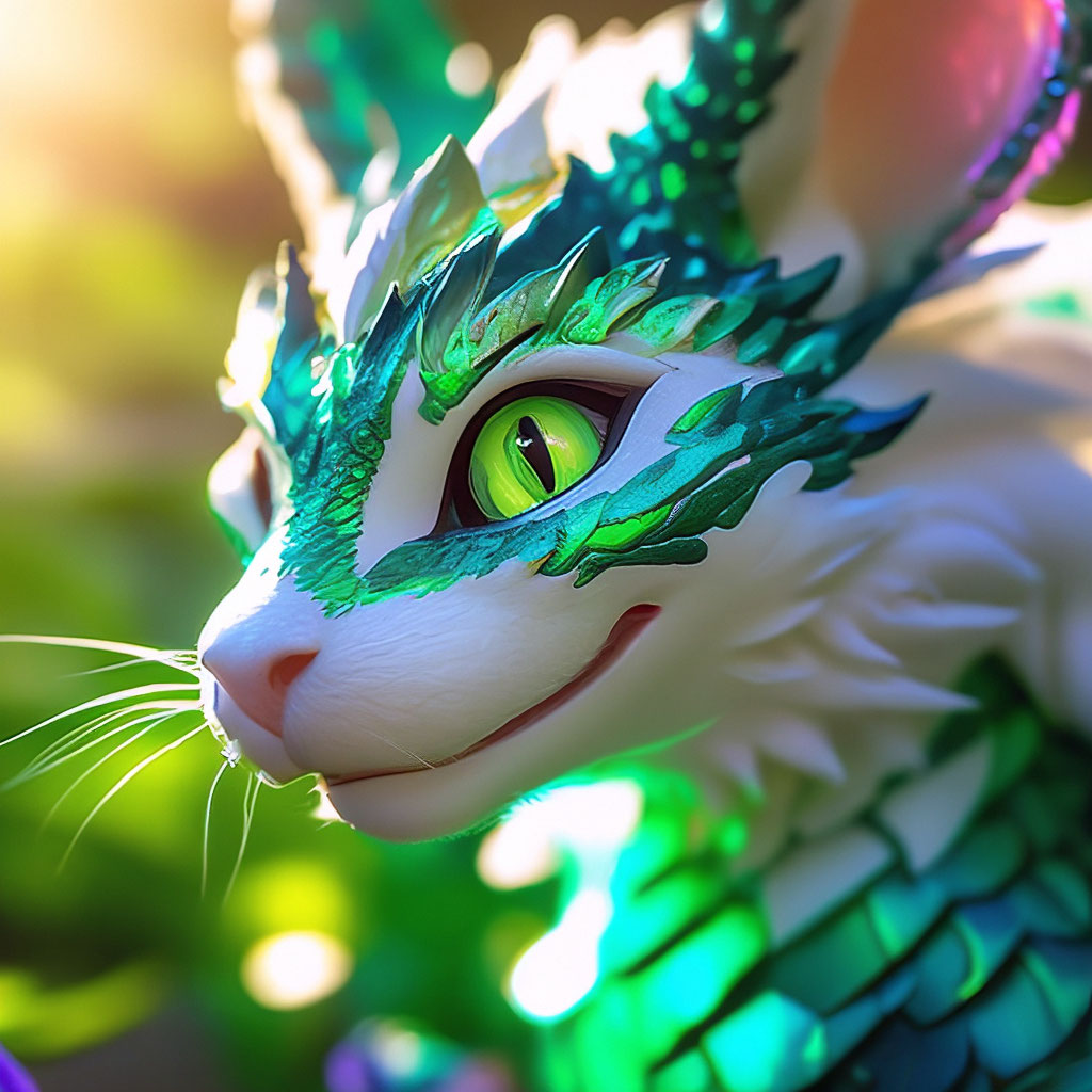 "Dream fantasy!uniquely teracolor dragon cat Grinny,role model ...