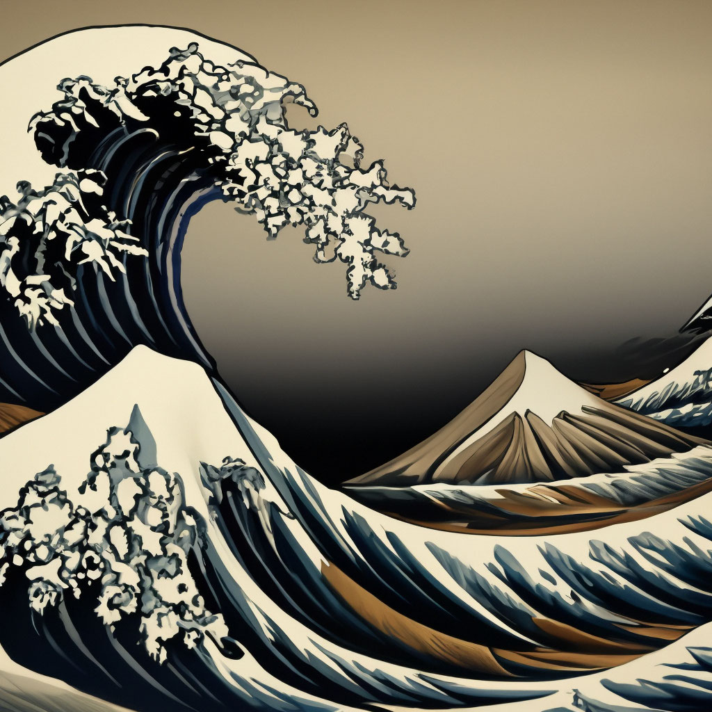 ""The Great Waves off the coast of Kanagawa" (The Great Wave off ...