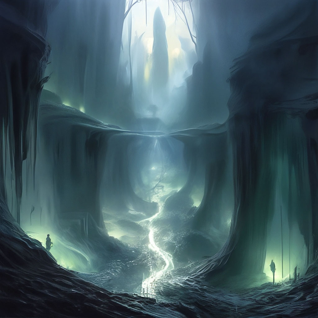 "Afterlife canyon, necro-biobarchate, nightmare of chaos, longing, cold ...