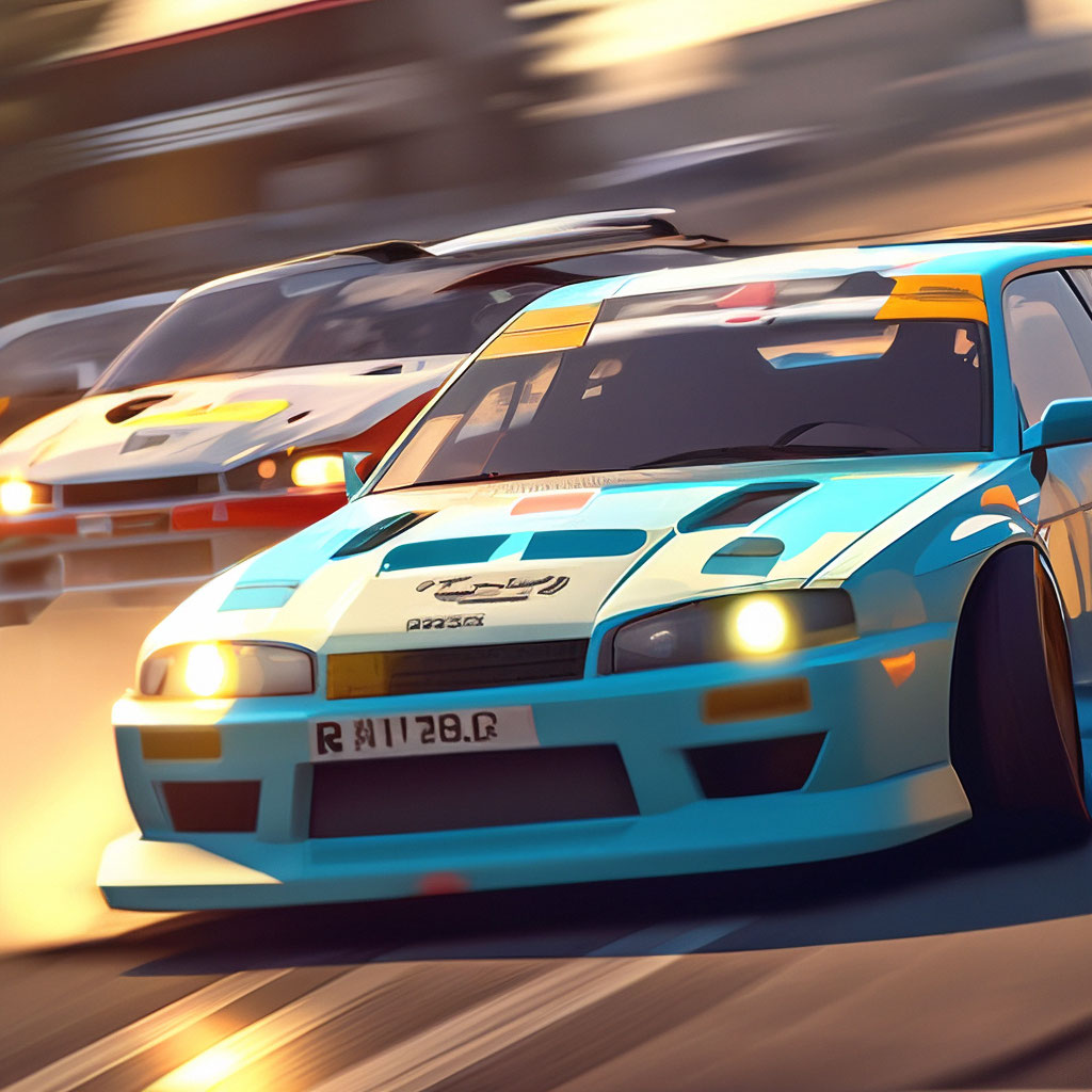 "Cars, drift, aesthetically pleasing, realistic" — image created in ...