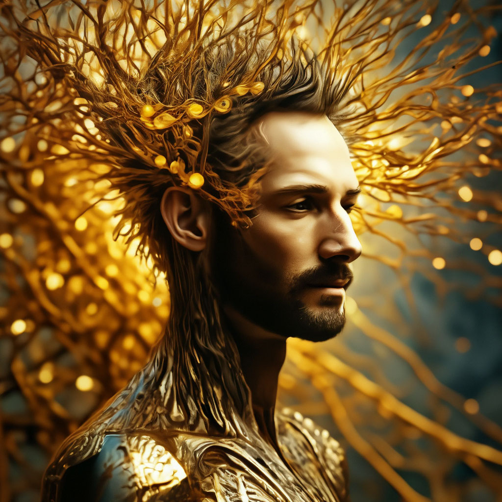 "Portrait of human delight metomorphosis of human delight +connected ...
