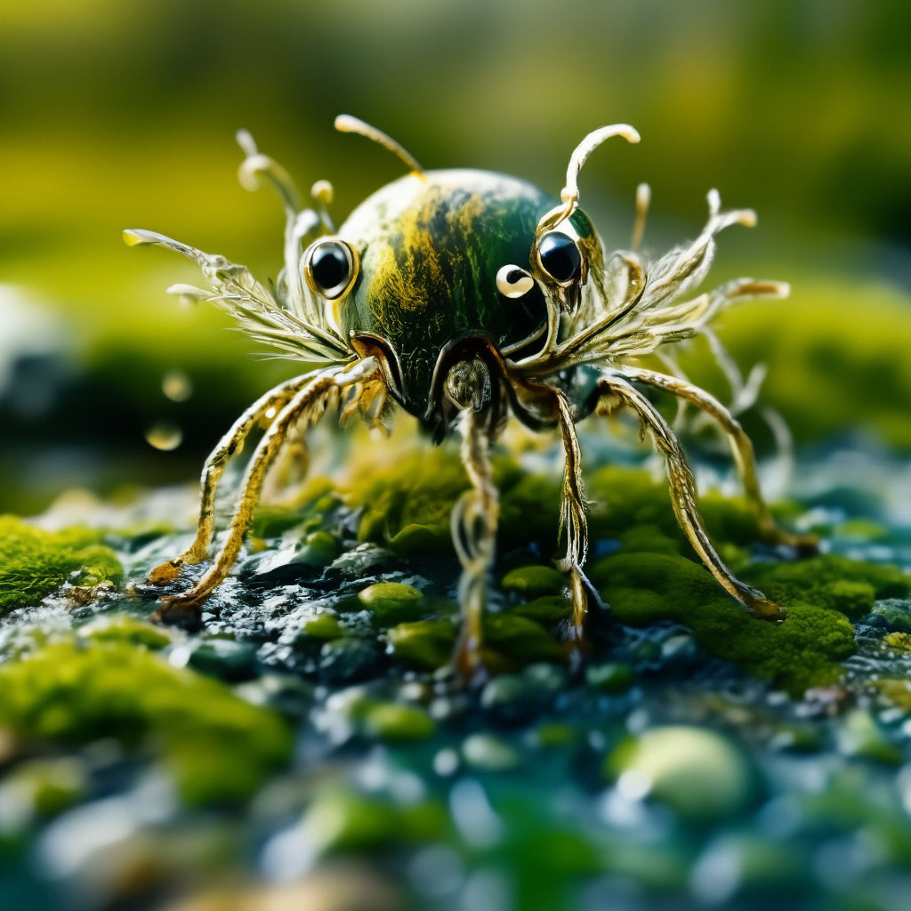 "Amazing swamp mystical micro creatures with long mustaches, genie ...