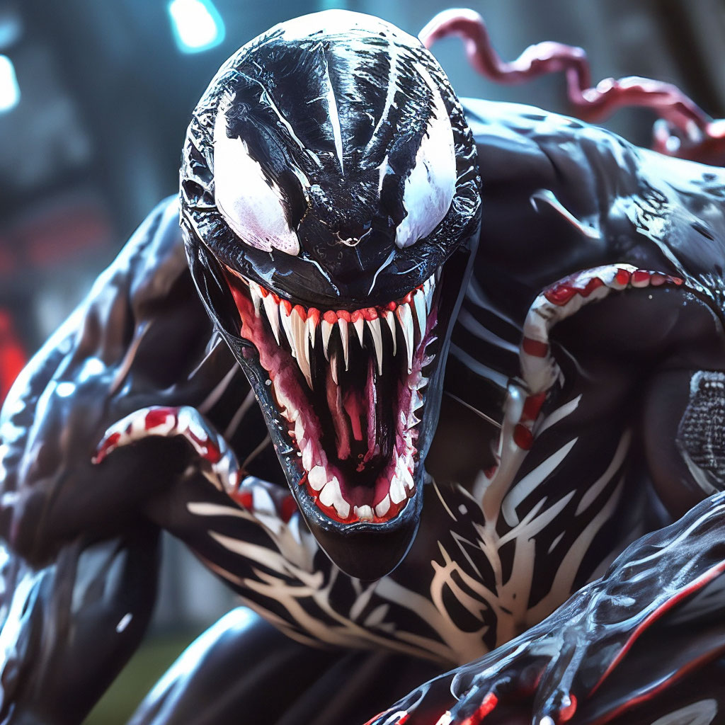 "Venom Realistic, cool, 8ka" — image created in Shedevrum