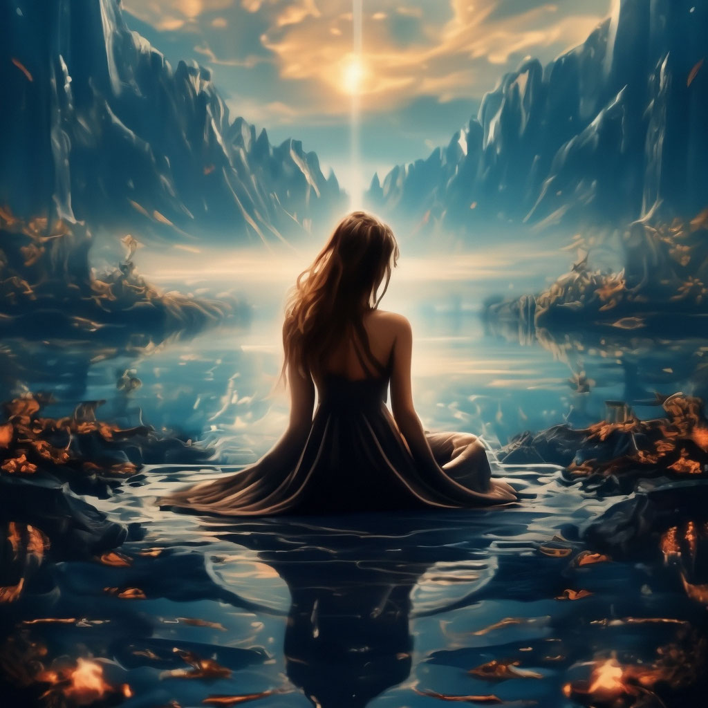 "The world is beautiful in silence" — image created in Shedevrum