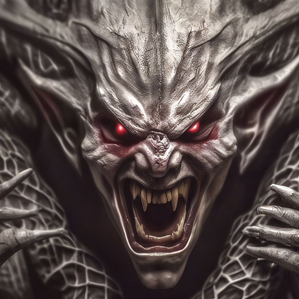 "Photo of a demon's face, frightening face, scary trypophobia, art ...