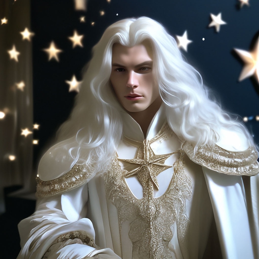 "A beautiful realistic star prince, a man with fox eyes, a vampire ...