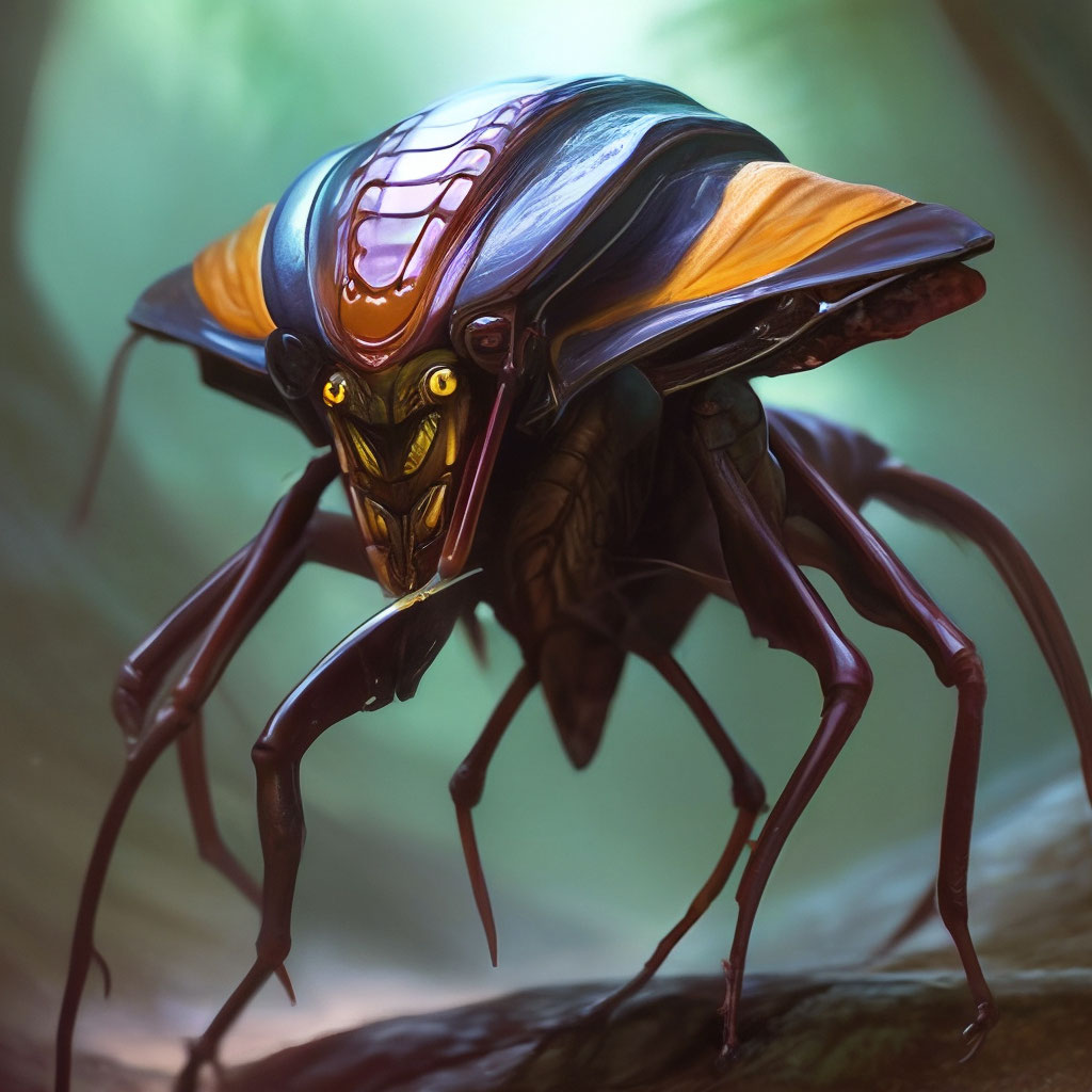 "Xenomorph insect" — image created in Shedevrum